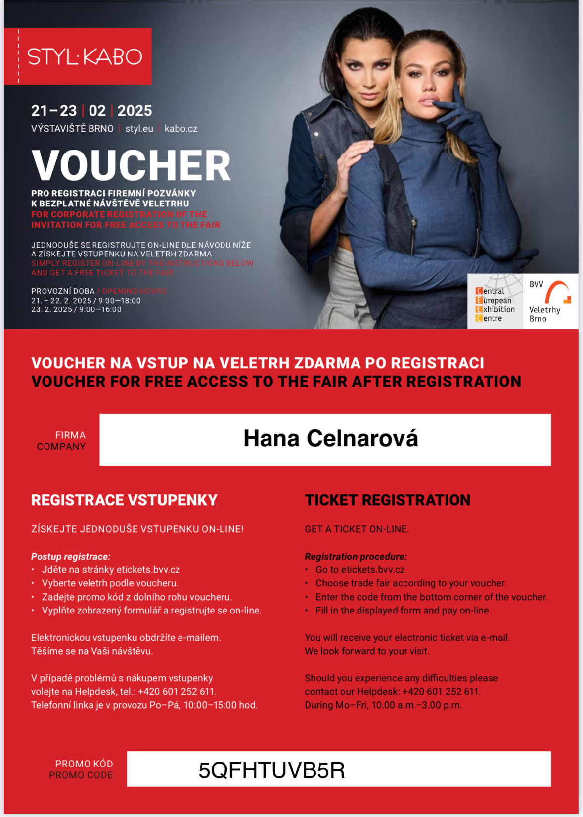 Voucher Styl a Kabo - Hana Celnarová